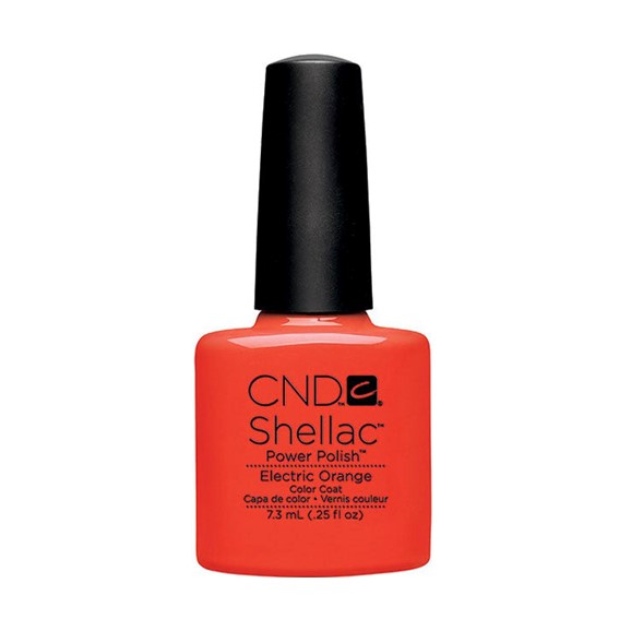 CND Shellac Electric Orange 7.3ml - Norris Hair Rockhampton